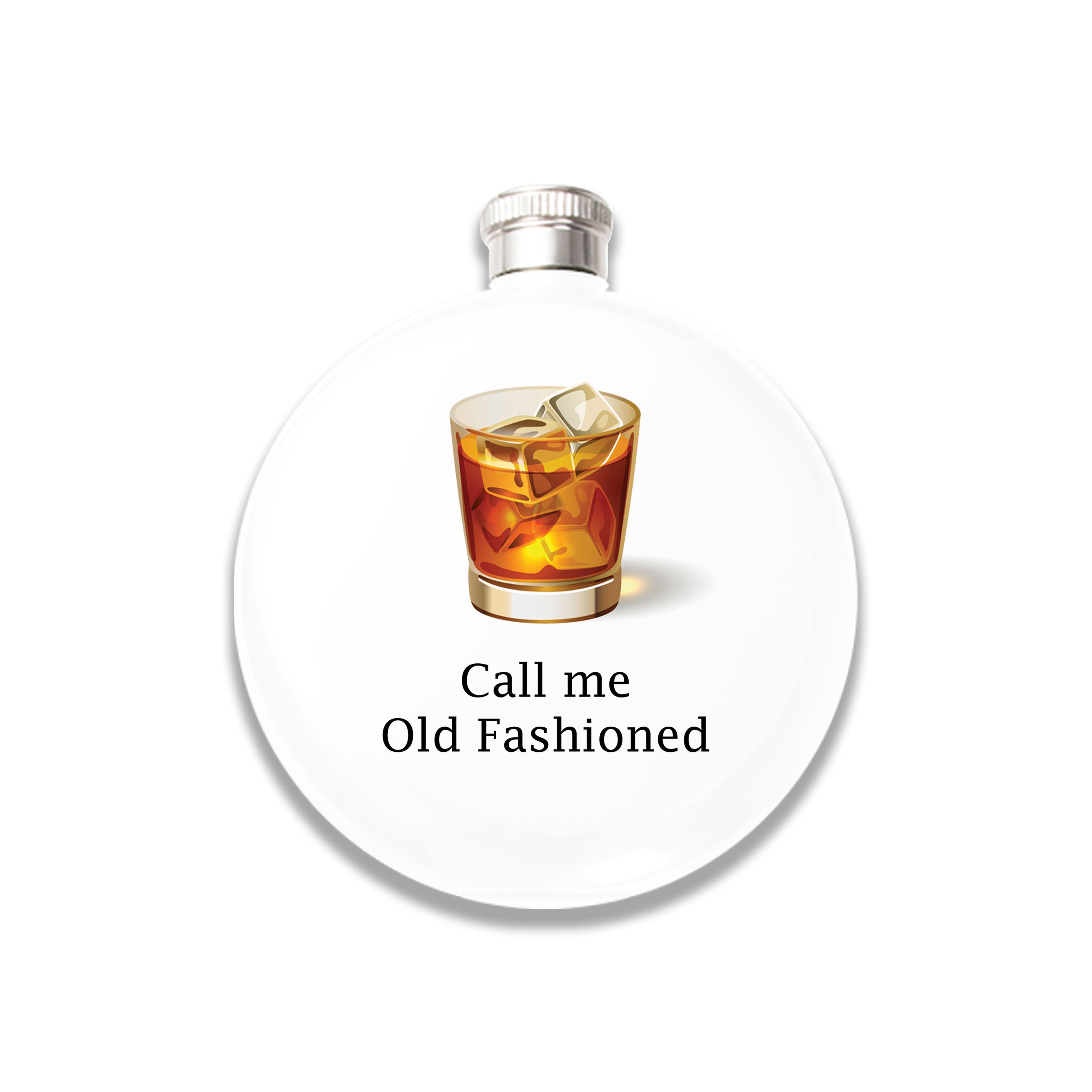 Flask (White) - Call Me Old Fashioned – Toss Designs Retail