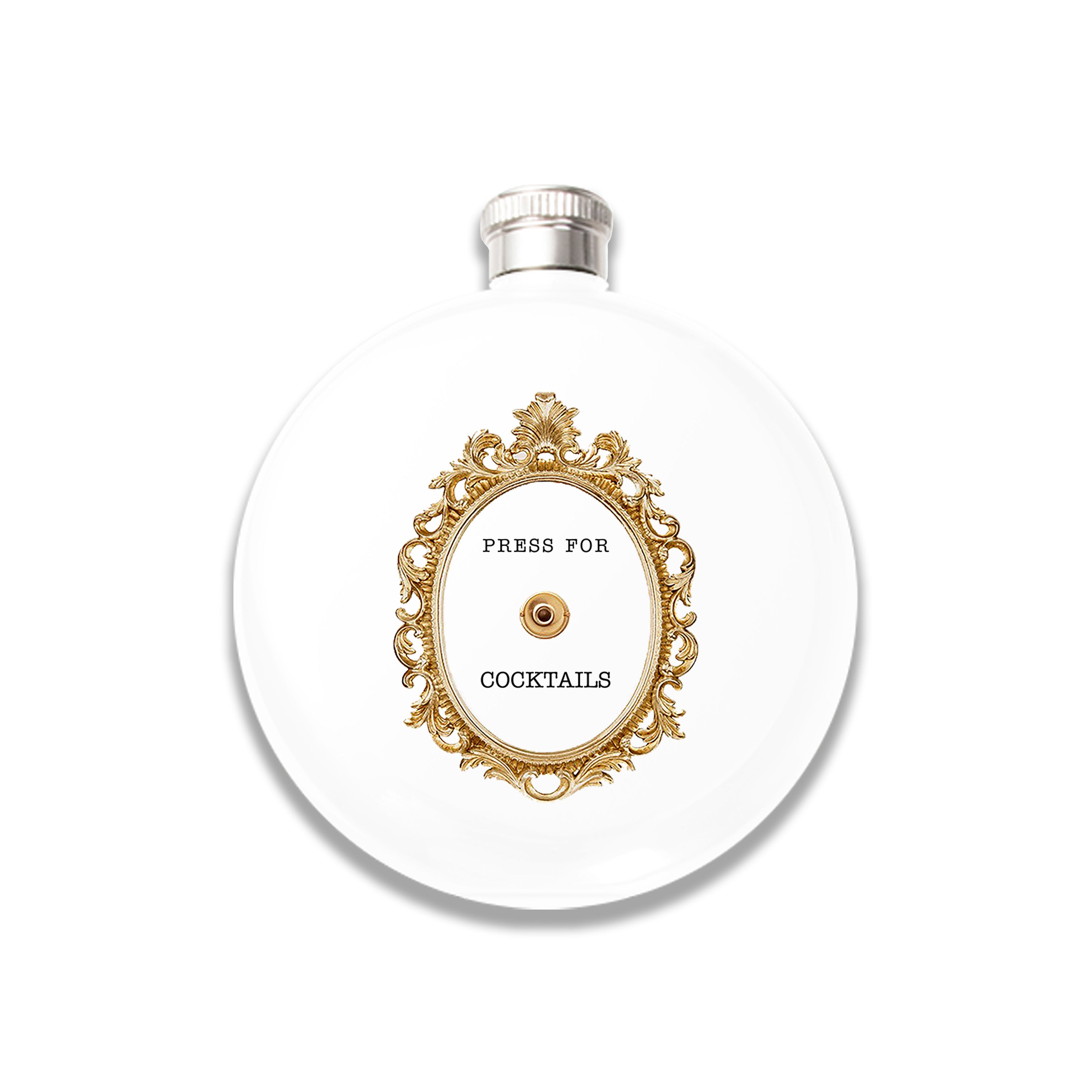 Flask (White) - Press for Cocktails – Toss Designs Retail