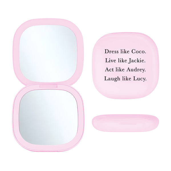 LED Compact Mirror Pink - Dress Like Coco – Toss Designs Retail