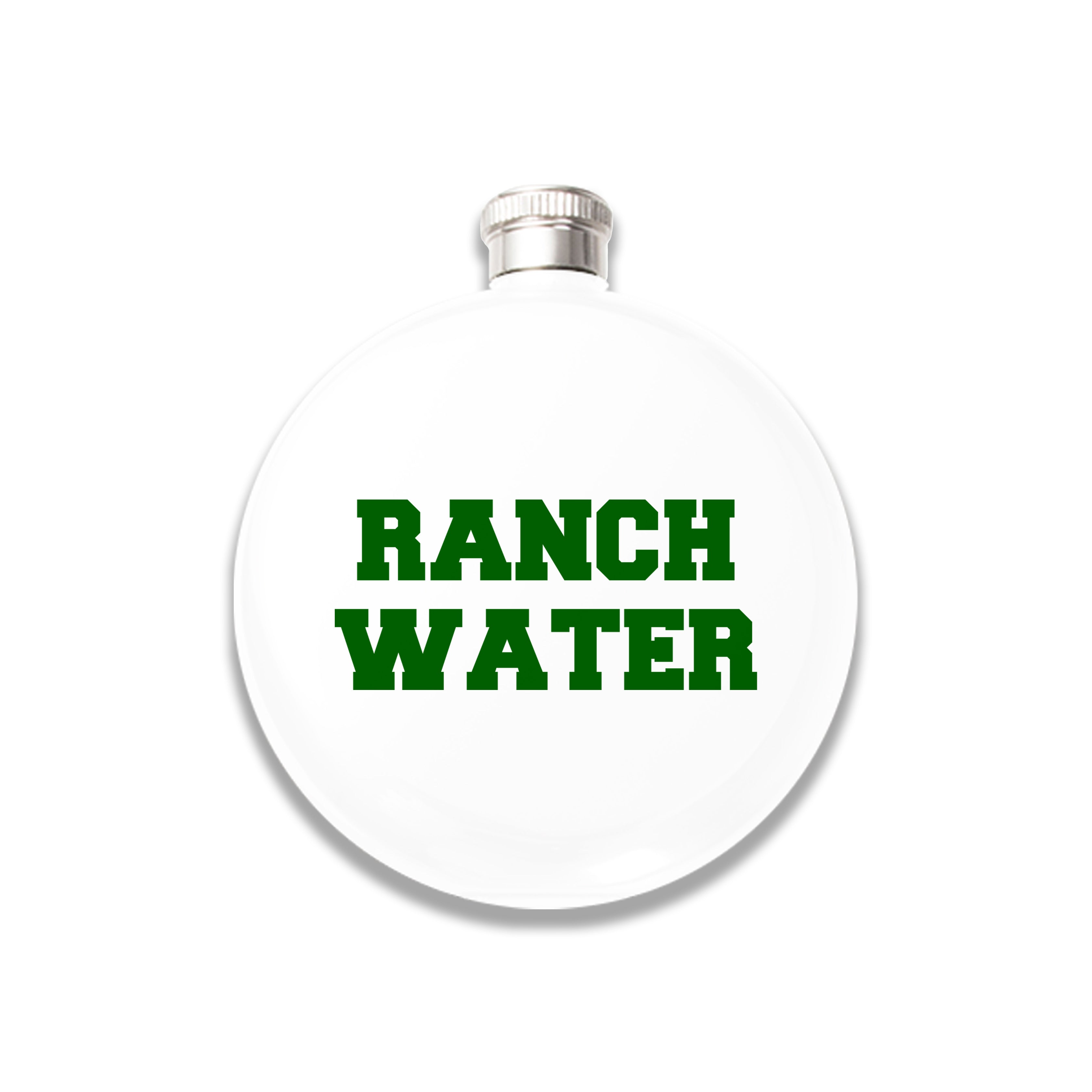 Flask (White) - Ranch Water – Toss Designs Retail