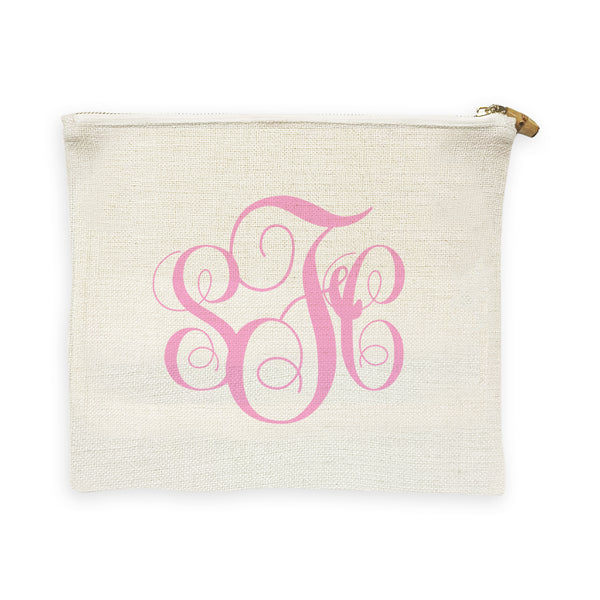 Custom Linen Flat Zip - Monogram – Toss Designs Retail