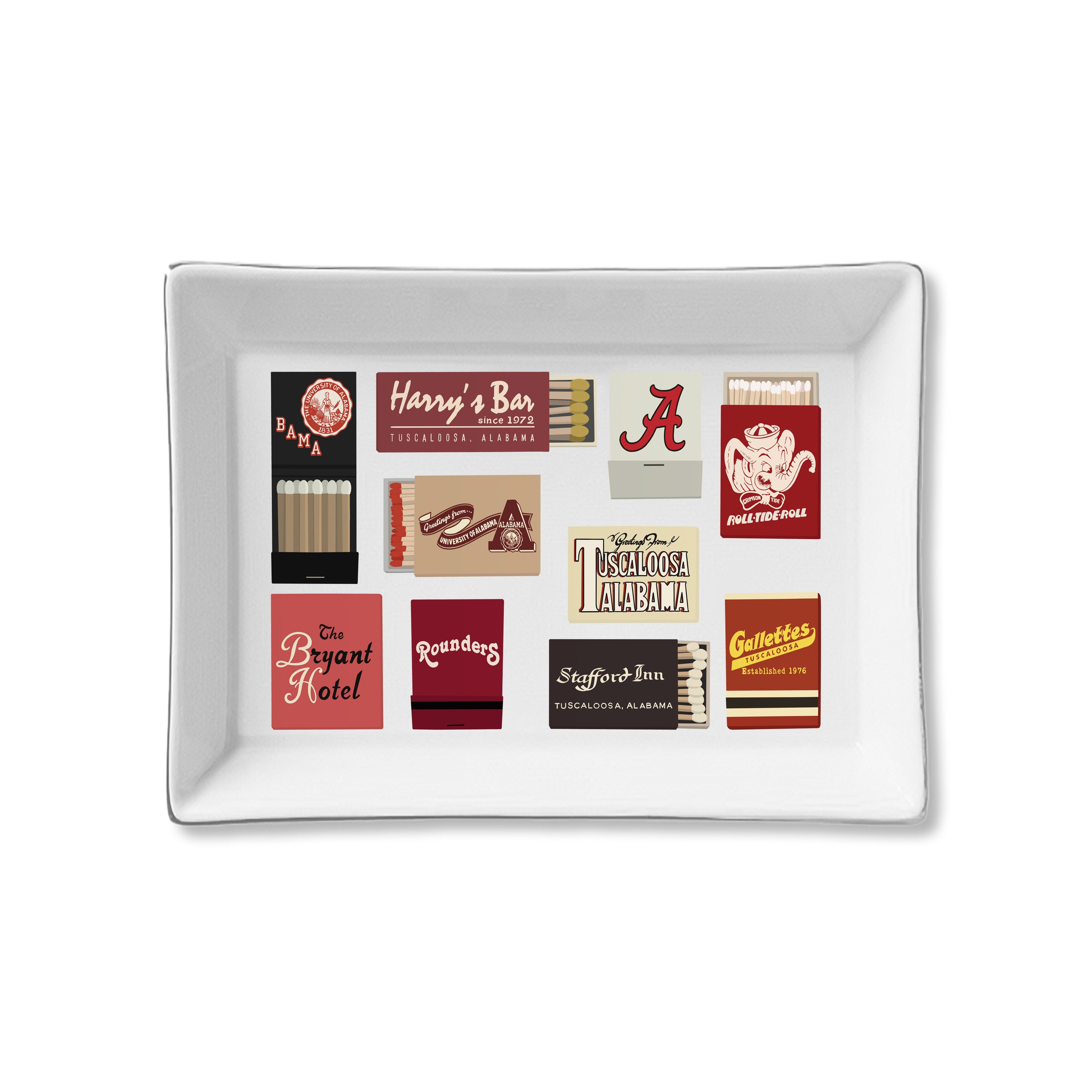 Ceramic Tray - Alabama Matches – Toss Designs Retail