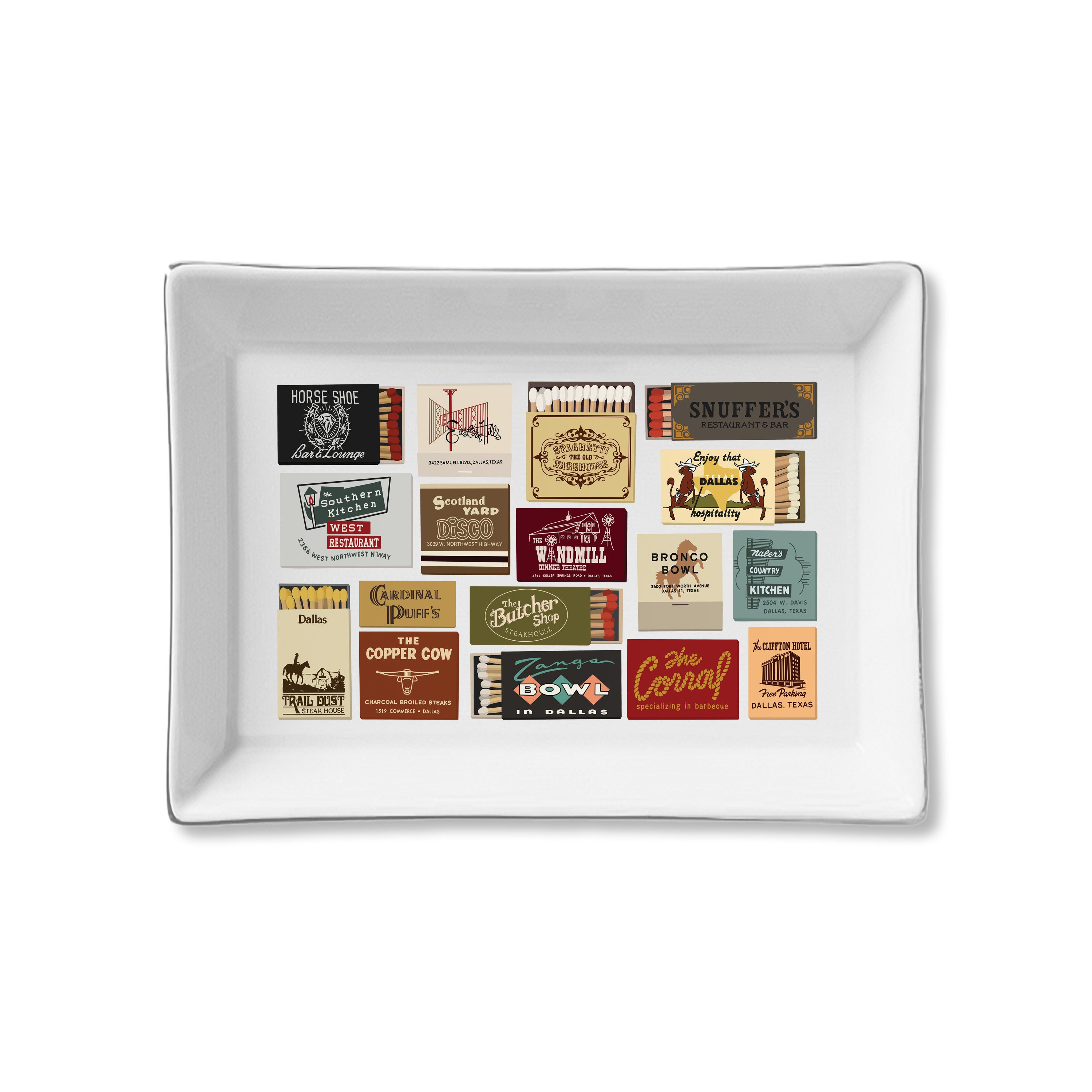 Ceramic Tray - Dallas Matches – Toss Designs Retail