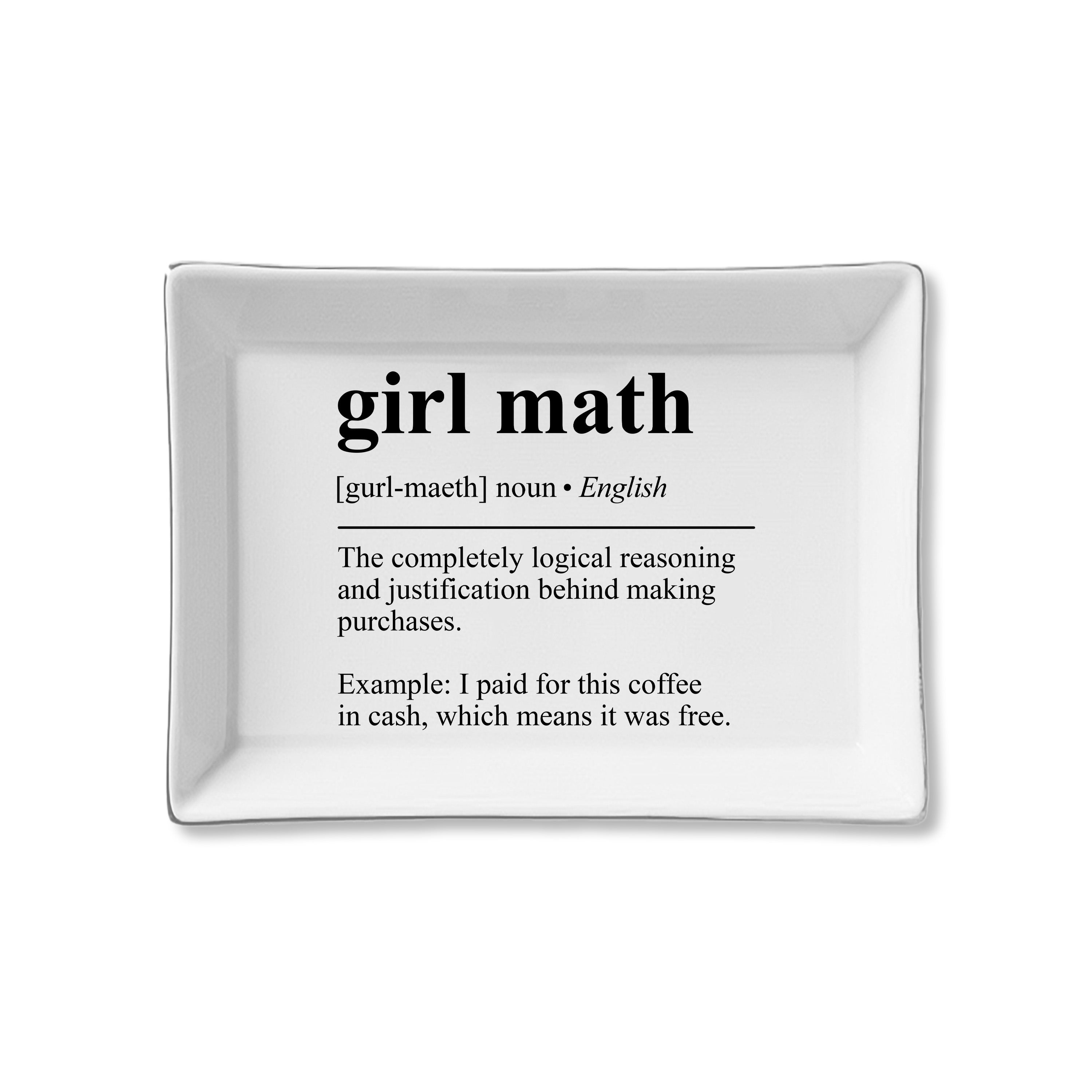 Ceramic Tray - Girl Math – Toss Designs Retail