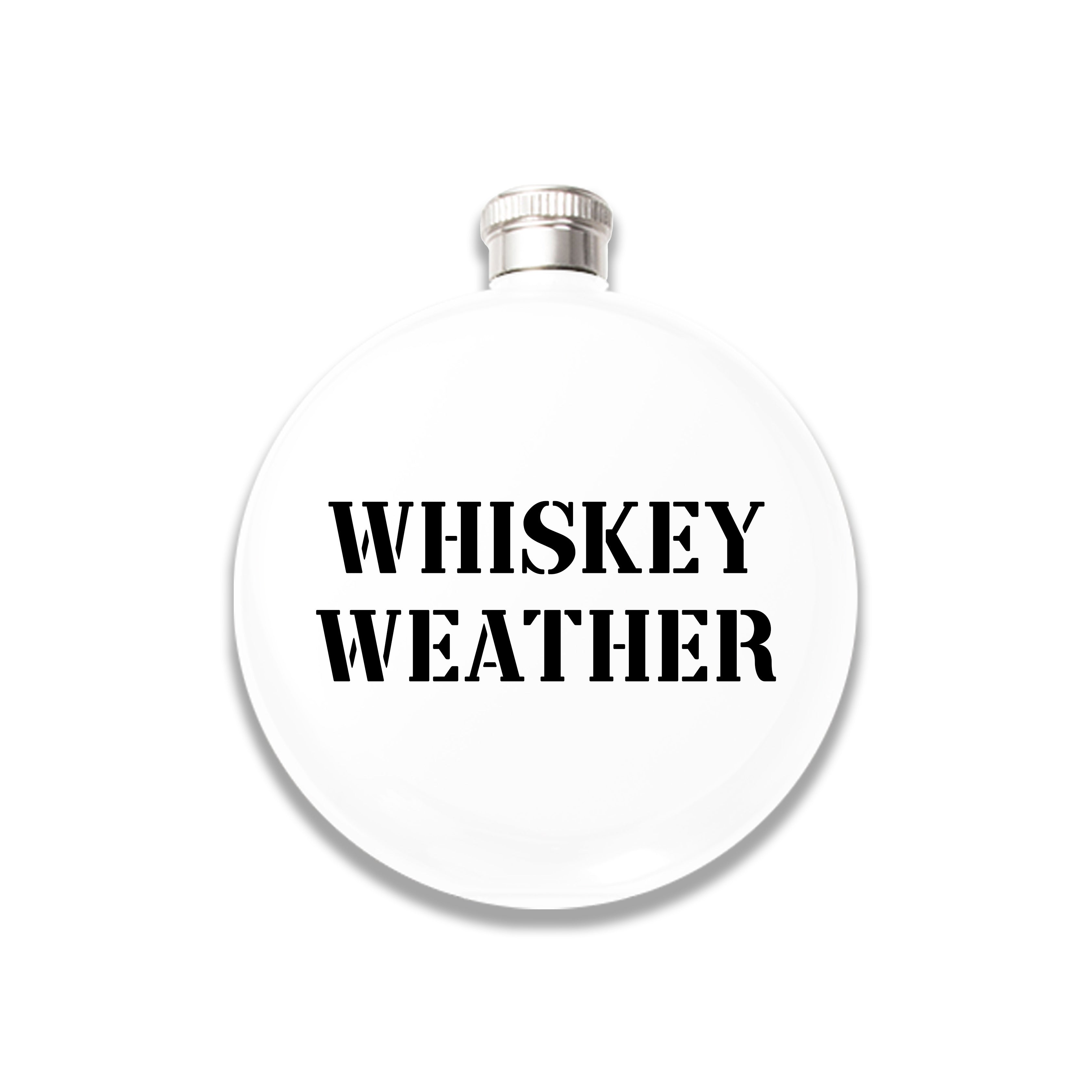 Flask (White) - Whiskey Weather – Toss Designs Retail